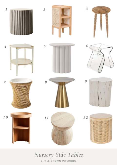 Our Favorite Nursery Side Tables Roundup - Little Crown Interiors