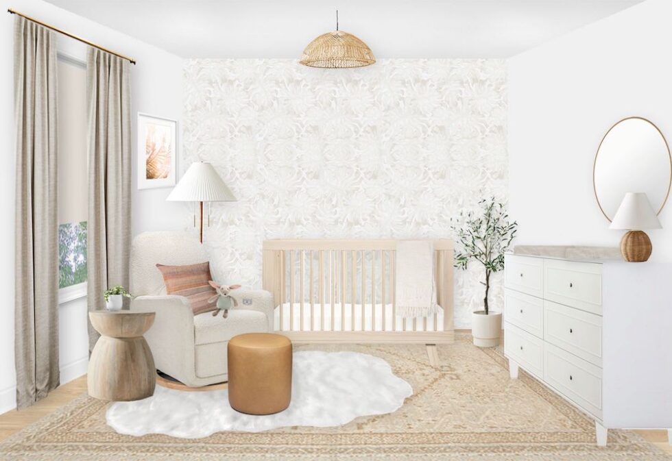 A Neutral Nursery Virtual Design with Natural Textures - Little Crown ...