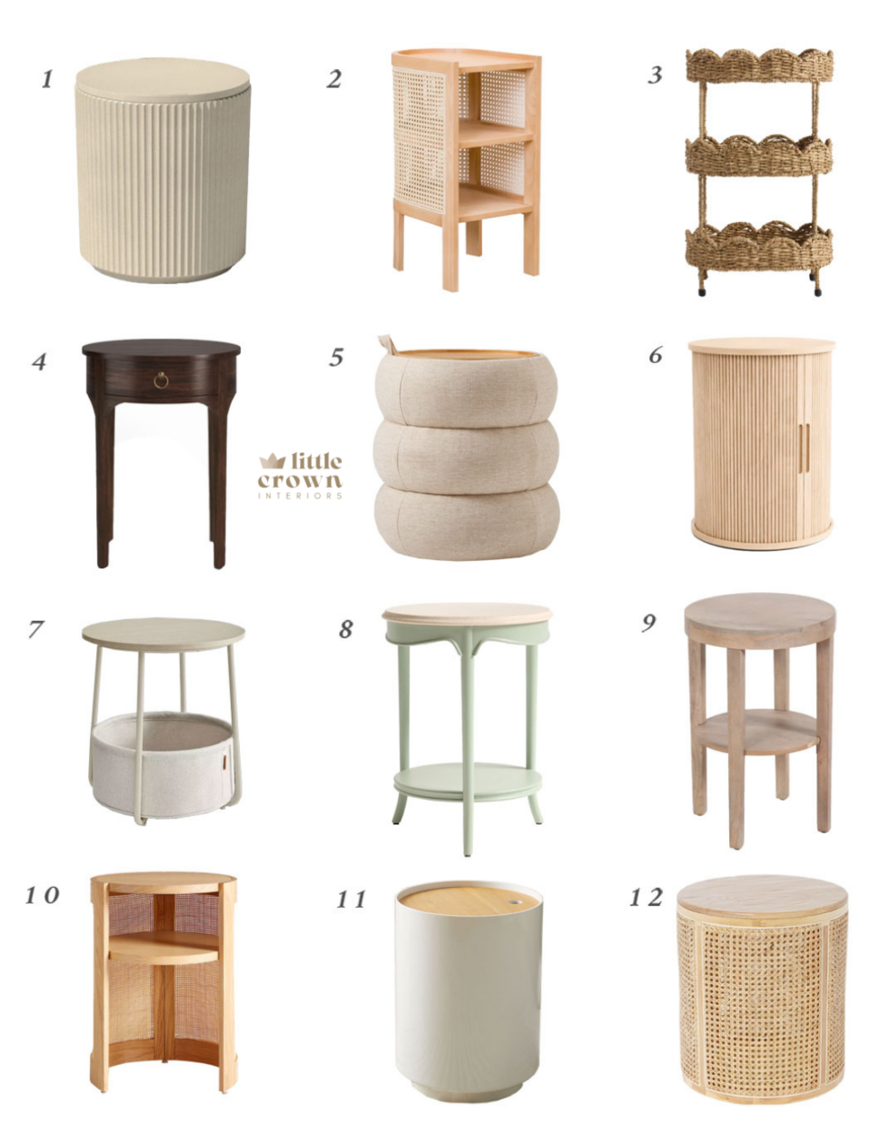 Our Favorite Nursery Side Tables with Storage - Little Crown Interiors
