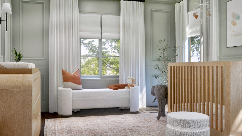 Earthy Gender Neutral Nursery with Panel Molding - Little Crown Interiors